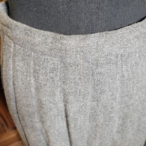 Carroll Reed | Skirts | Vintage Carroll Reed Grey Wool Pleated Midi ...